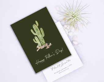 Printable World's Best Plant-dad Card, Cute Potted Plant Dad Father's ...