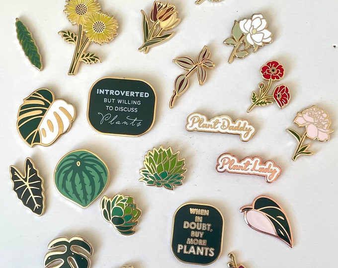 Green Sprout Mini Filler Enamel Pin Set Cute Kawaii Board Filler Pins ...