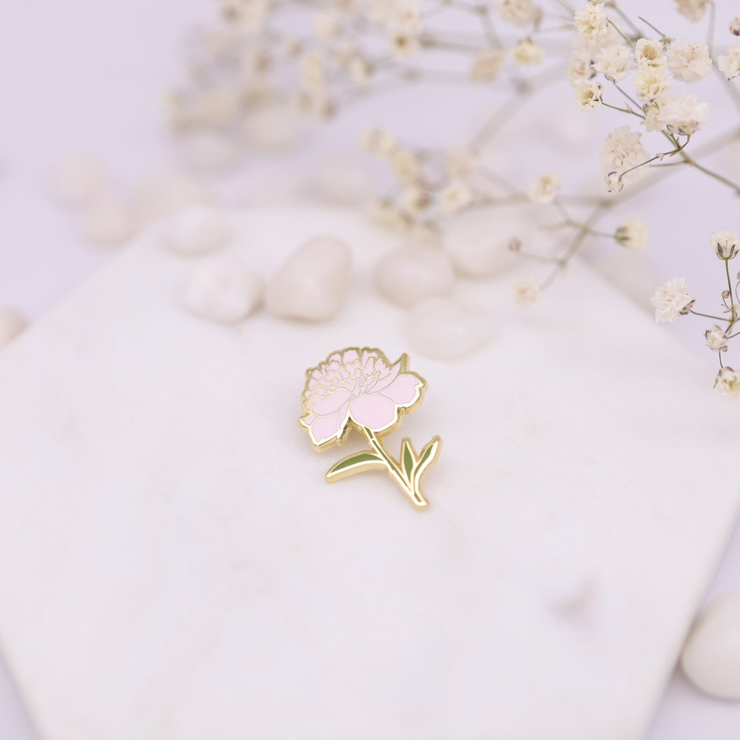 Peony Enamel Pin Graceful Wedding Elegance: A Timeless Symbol of Beauty ...