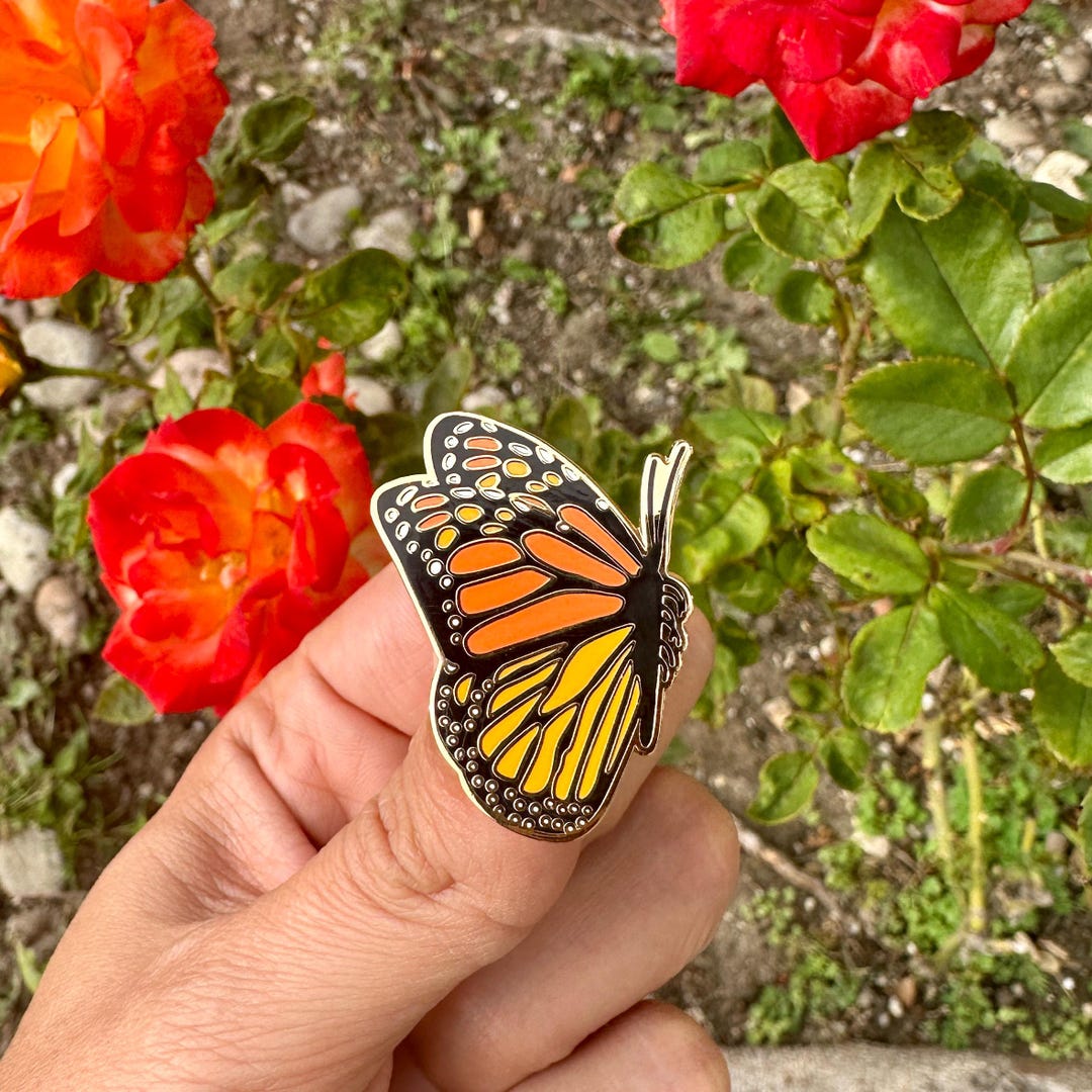 Monarch Butterfly Enamel Pin Butterfly Gifts Lapel Brooch Nature Gift ...