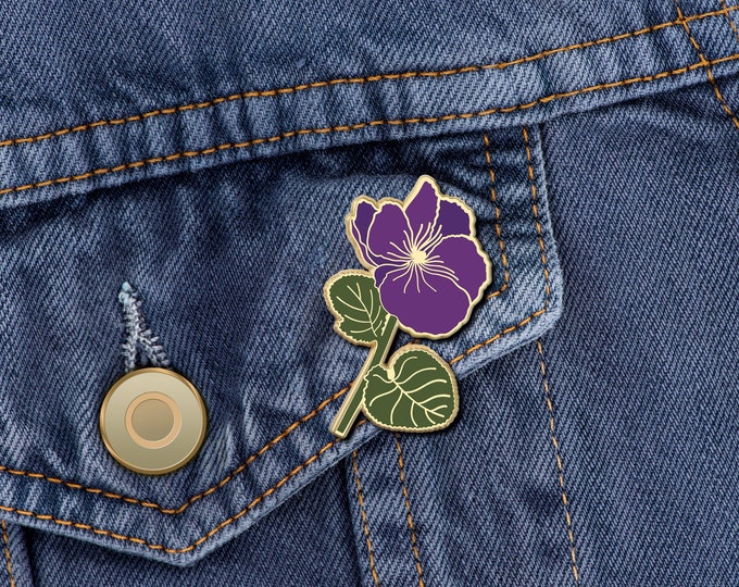 Sappho's Club Violet Enamel Pin Badge - Etsy