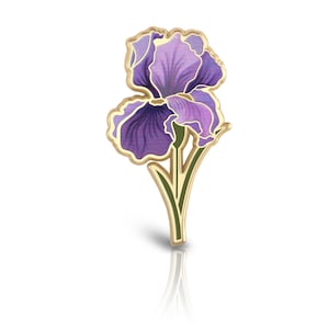 Iris Flower Enamel Pin - Etsy
