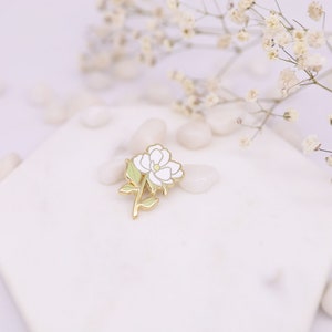 Flower Enamel Pin Magnolia Lapel Pin Flower Brooch Flower Lover Gift ...