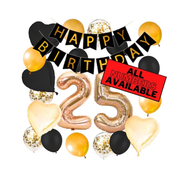 25th Birthday Decorations - Etsy