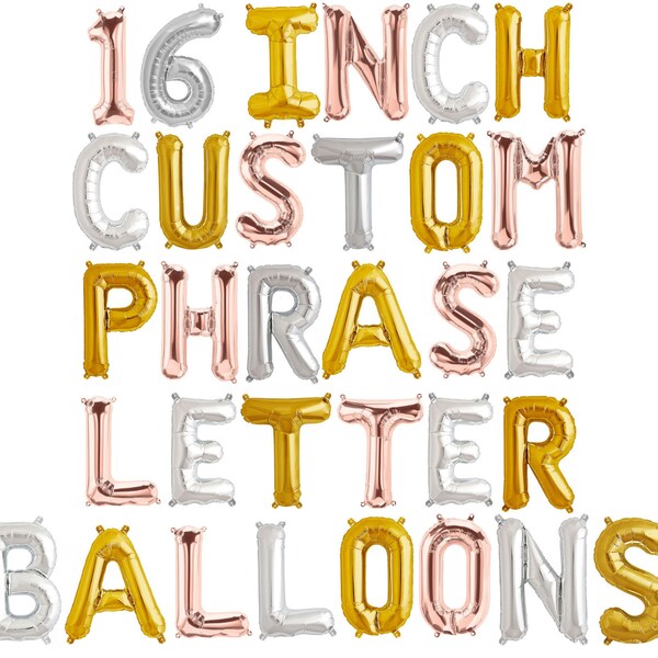 Gold Letter Balloons - Etsy