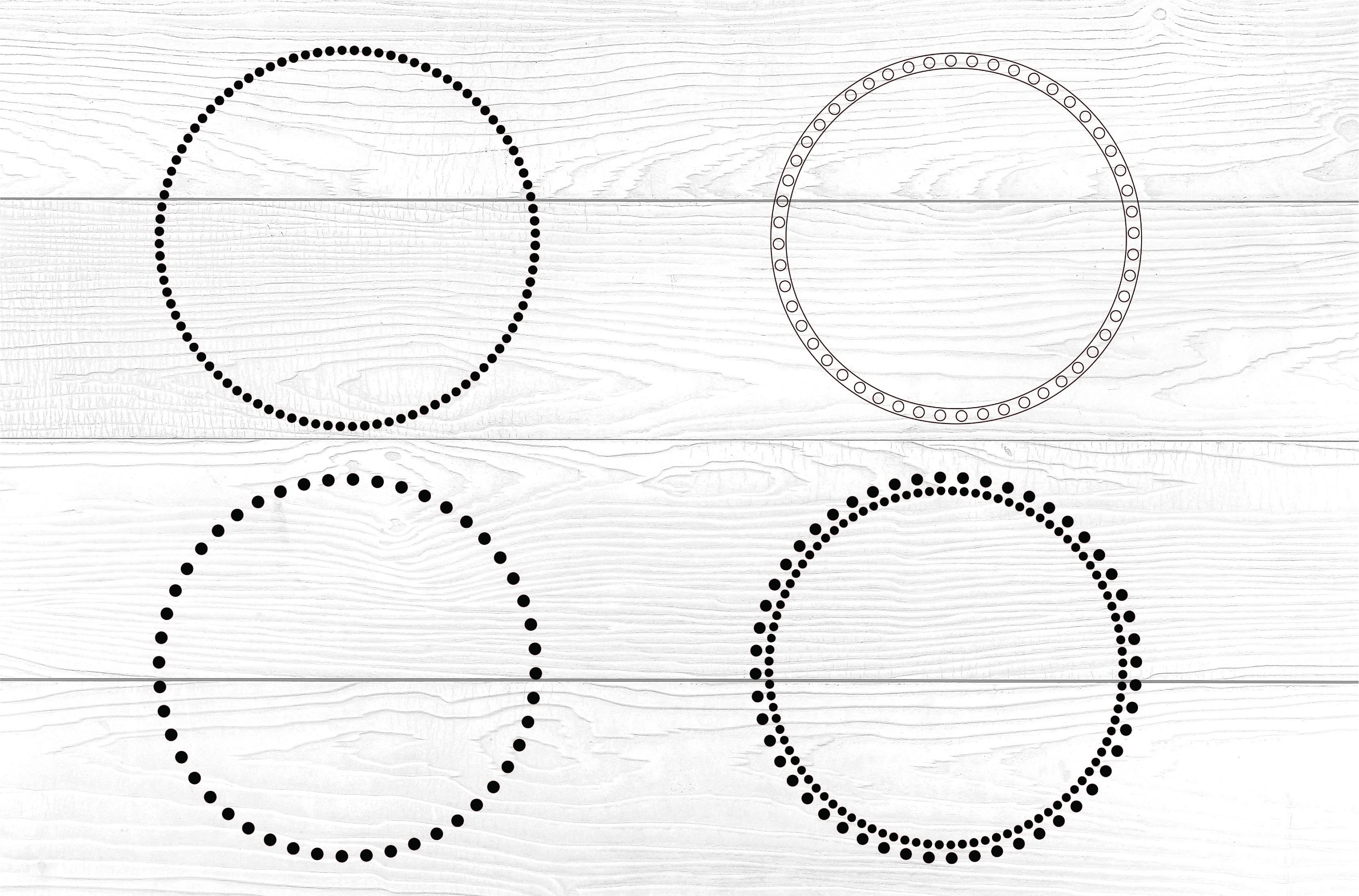 Dotted Frame Svg Circle Monogram Svg Dotted Circle Frame Svg - Etsy