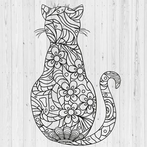 Cat Face Mandala - Etsy