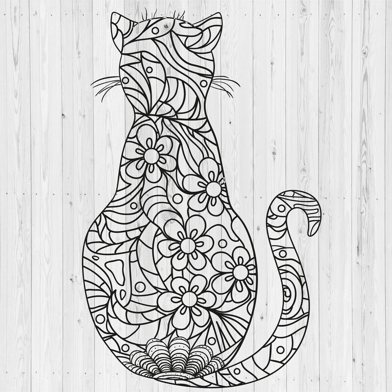 Cat Mandala - Etsy
