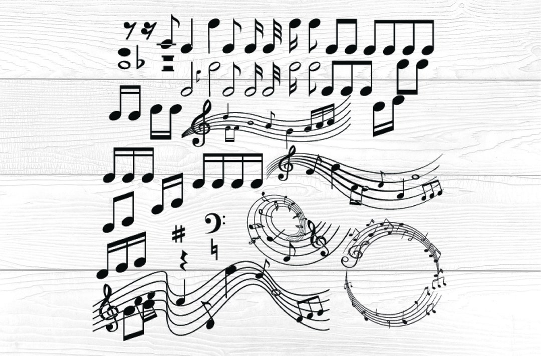 Music Notes SVG, Musical Notes Svg, Musical Notes Clipart, Musical ...