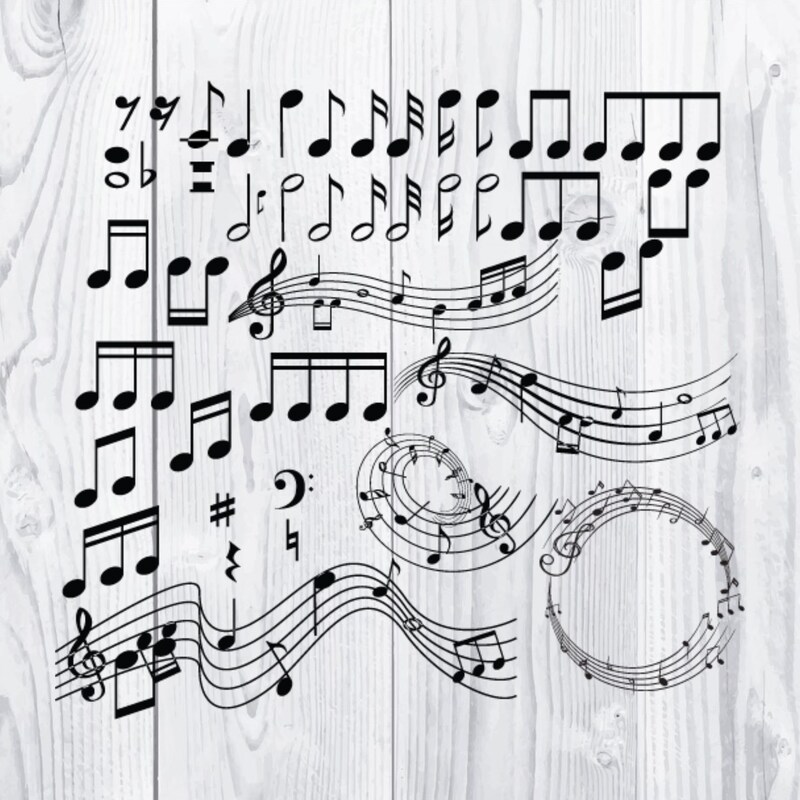 Music Notes Svg - Etsy