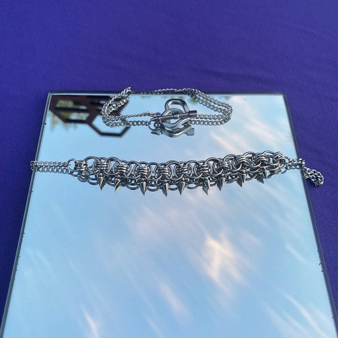 Spikey Punk Necklace - Etsy