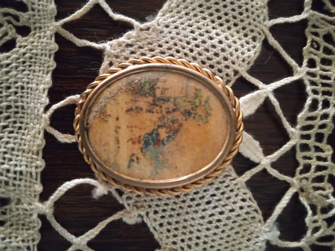 Vintage French Portrait Brooch Marked Made in France Limoges - Etsy