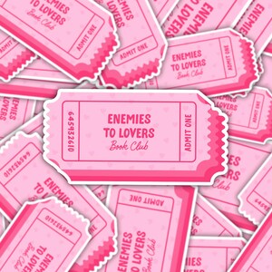 Enemies to Lovers Book Club Ticket Sticker, Bookish Sticker, Gifts for ...