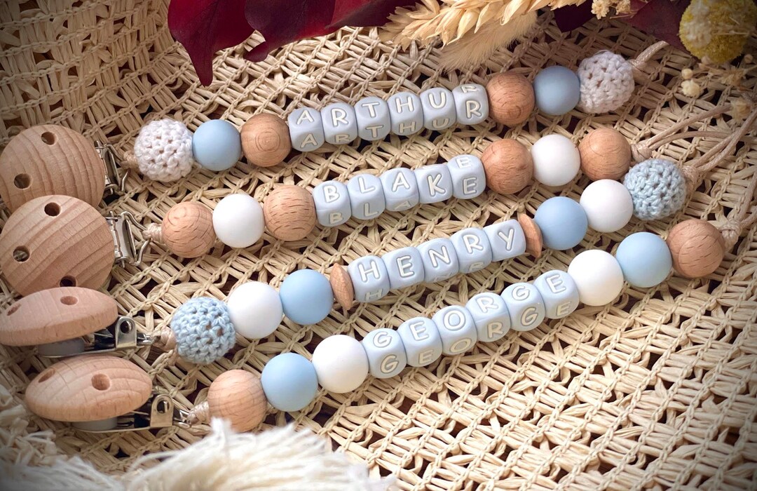 Personalised Dummy Chain Pacifier Holder Dummy Holder Dummy Clip ...