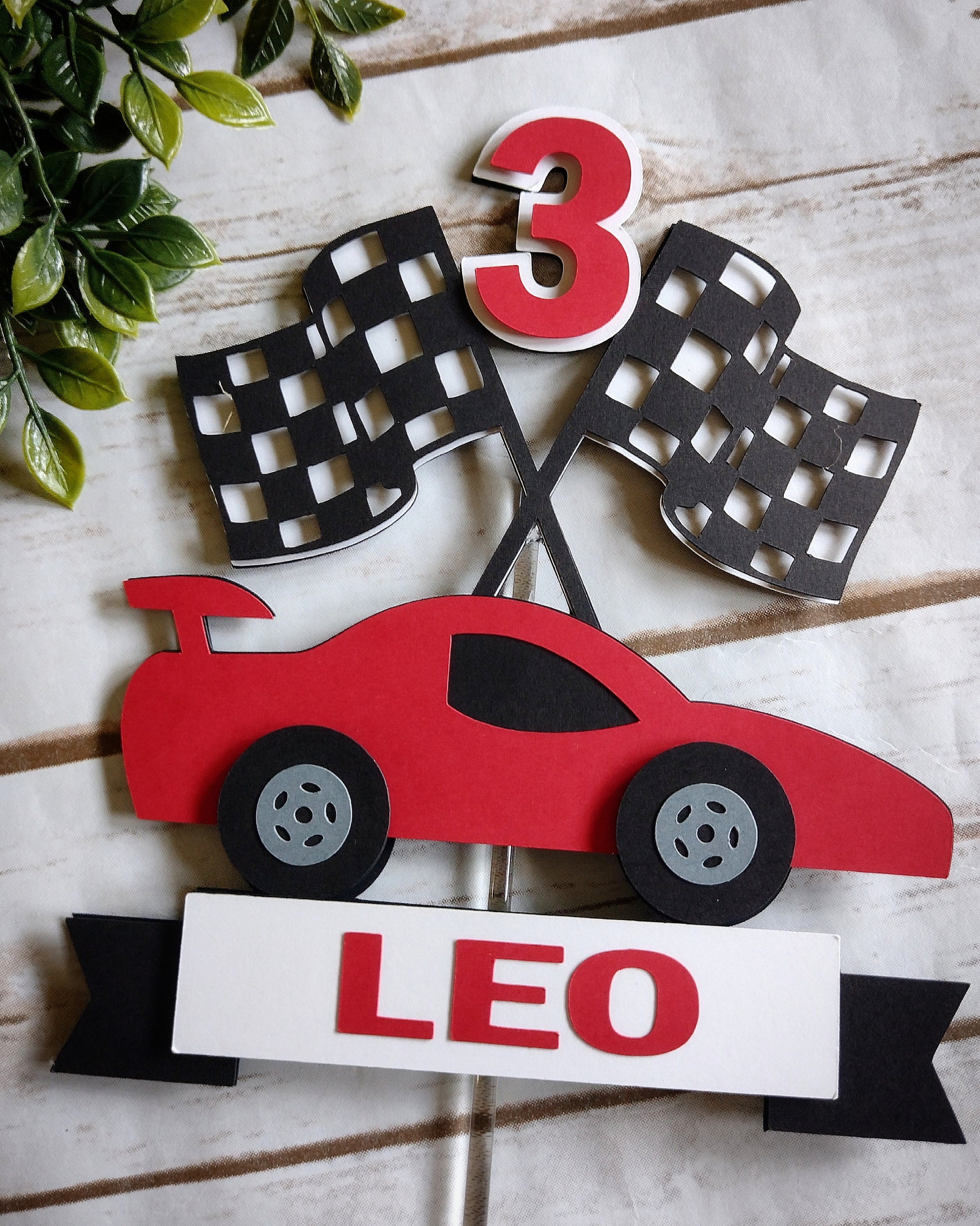 Race Car Cake Topper - Etsy