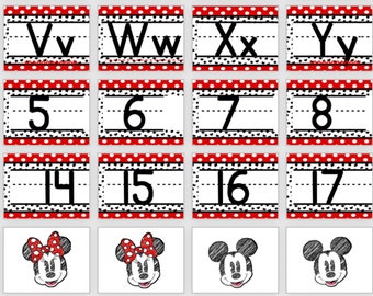 Mickey Mouse Alphabet for Classroom - Etsy Australia