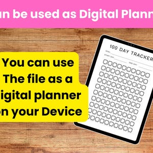 100-day Habit Tracker Printable, Goal Planner (A4/A5 PDF) - Etsy