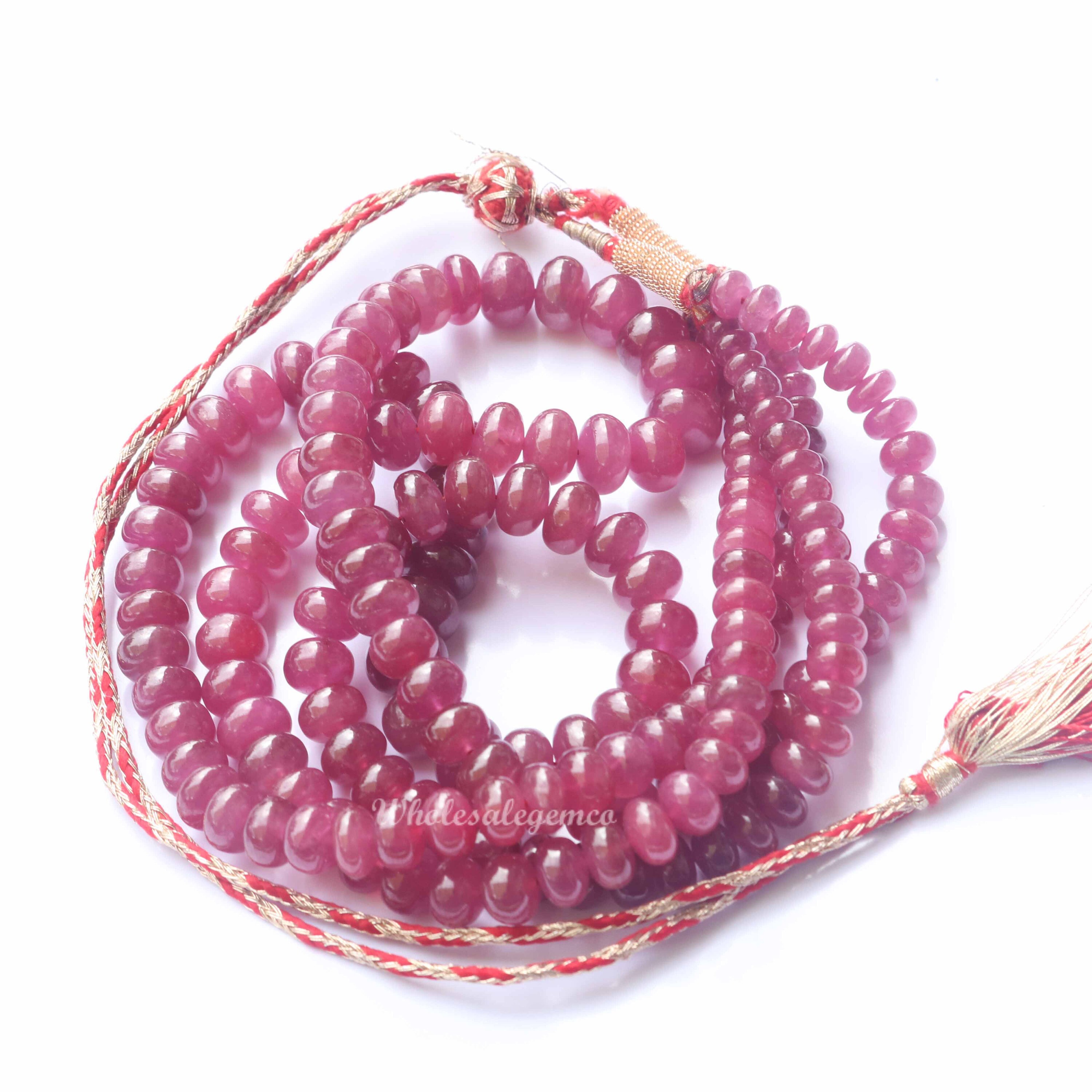 2 Strand Longido Ruby Gemstone Necklace Genuine Ruby Beads - Etsy