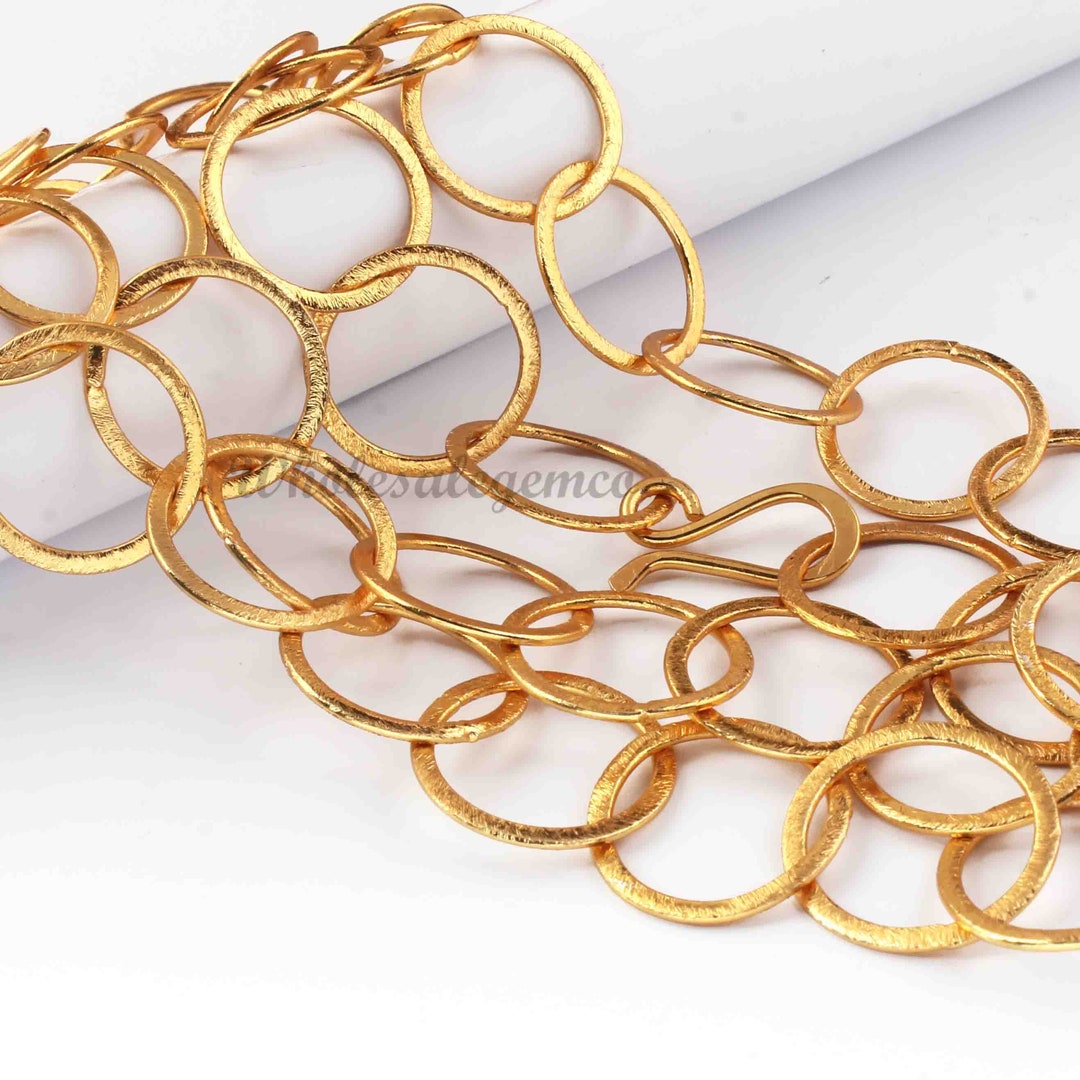 1 Strand 3 Feet Gold Plated Copper Chain Necklace Link Chain - Etsy