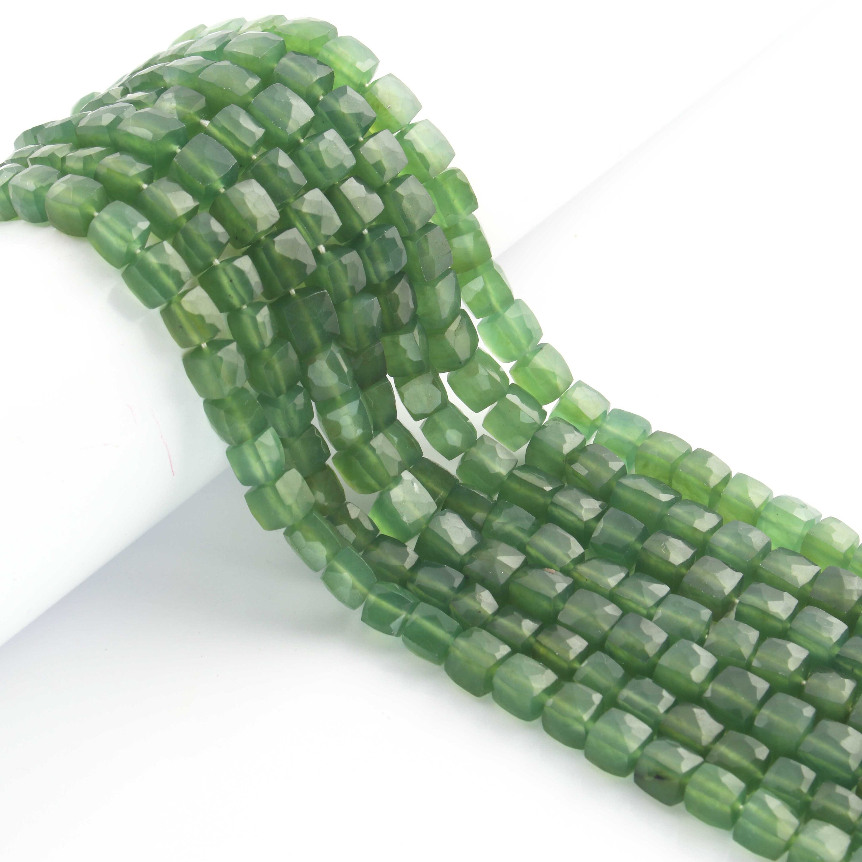 1 Strand Vessonite Cube Briolette, Box Shape Faceted Beads, 8 Inches ...