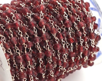 5 Feet Labradorite+ Gold Pyrite Gemstone Rosary Chain, 3.5mm-4mm ...