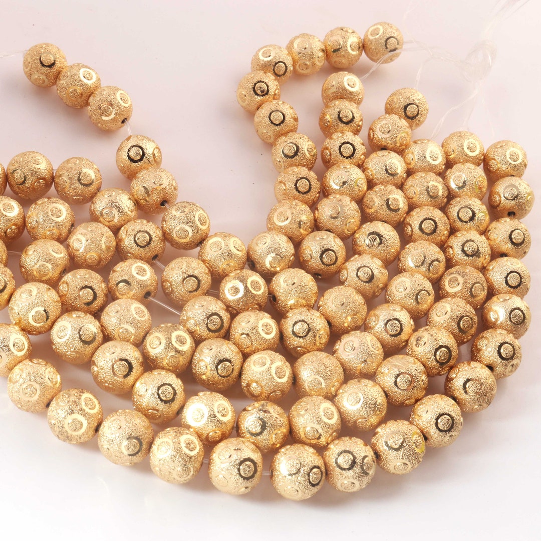 1 Strand Beautiful Gold Plated Sparkle Copper Balls Beads - Etsy