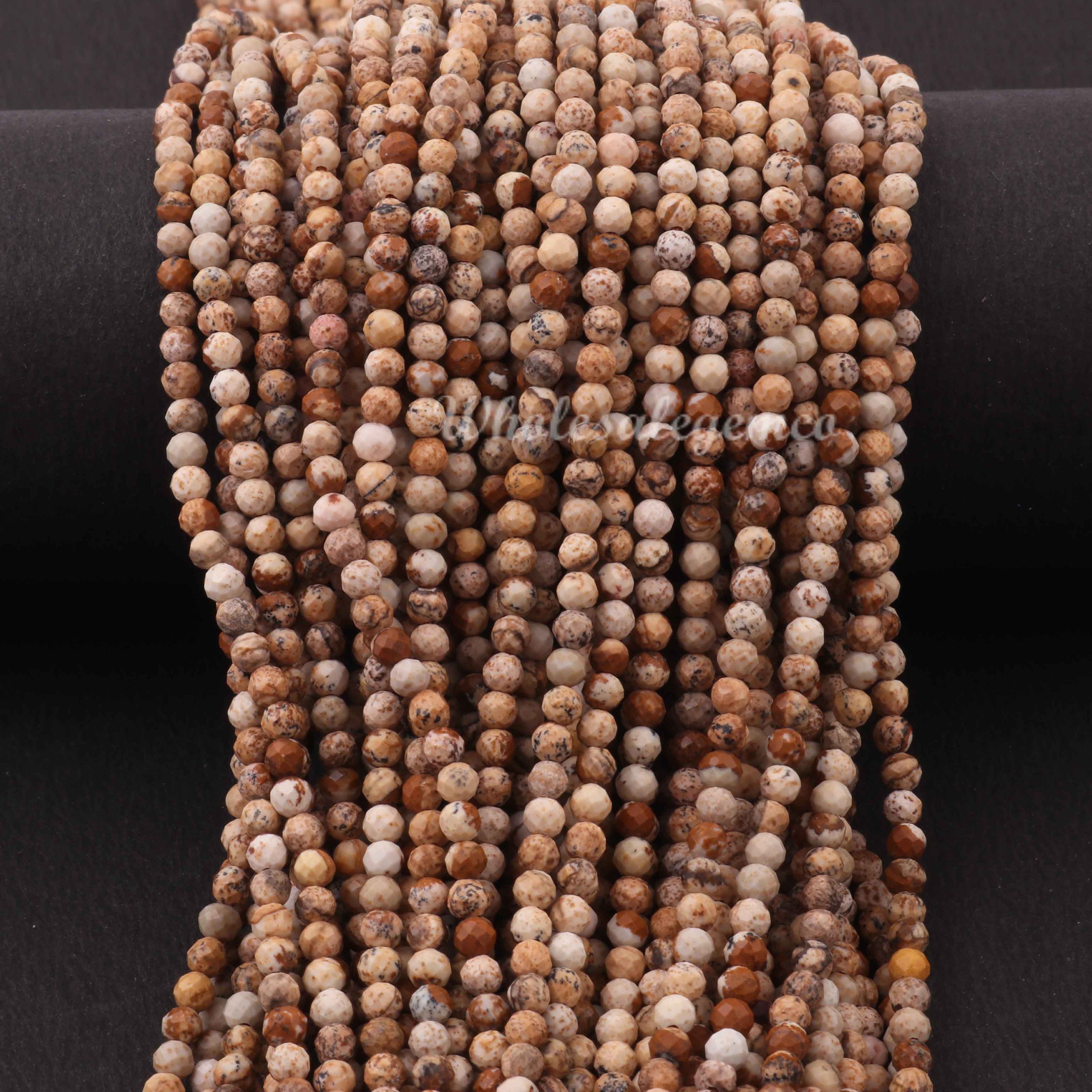 5 Strands Pitcher Jasper Gemstone Rondelle Beads 3mm Micro - Etsy