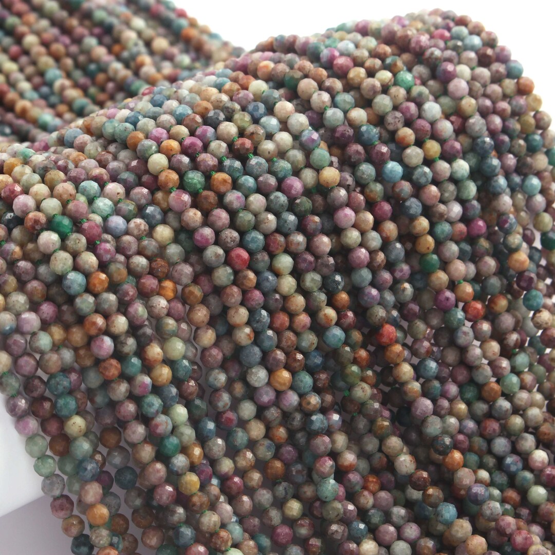 5 Strands 3mm Green Ruby Zoisite Gemstone Rondelle Beads - Etsy