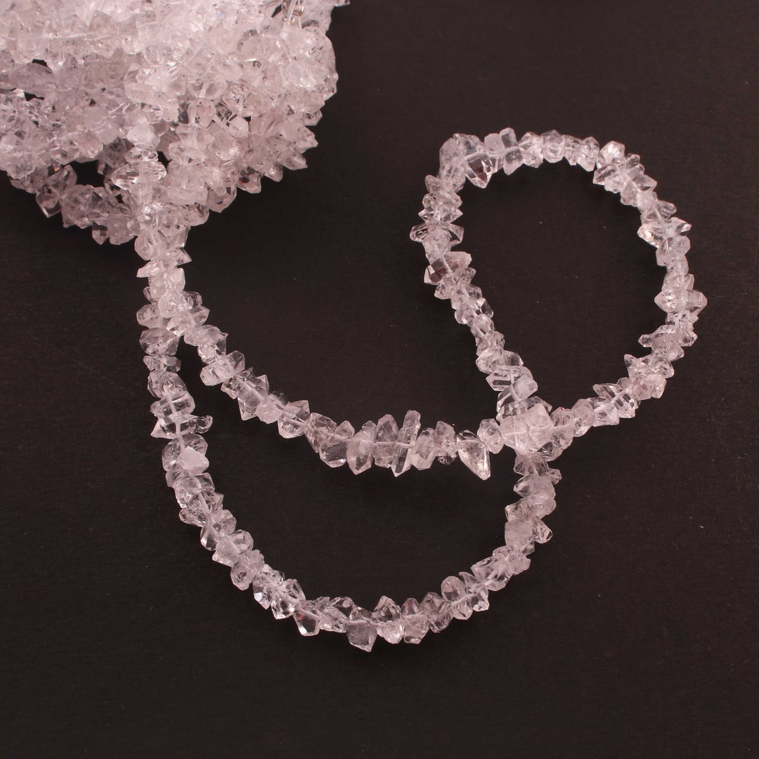 1 Strand White Clear Herkimer Diamond Quartz Nuggets, 5mm-9mm Center ...