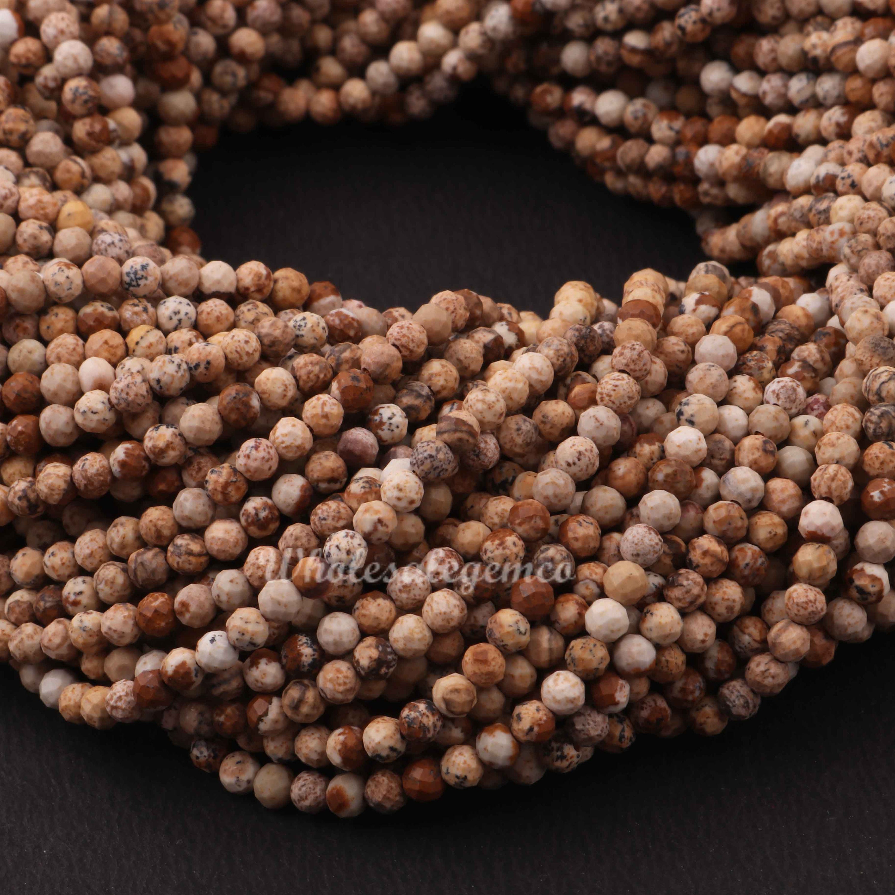 5 Strands Pitcher Jasper Gemstone Rondelle Beads 3mm Micro | Etsy