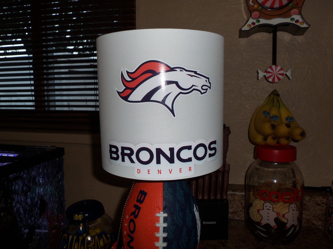 Denver Broncos Football Table Lamp handcrafted - Etsy
