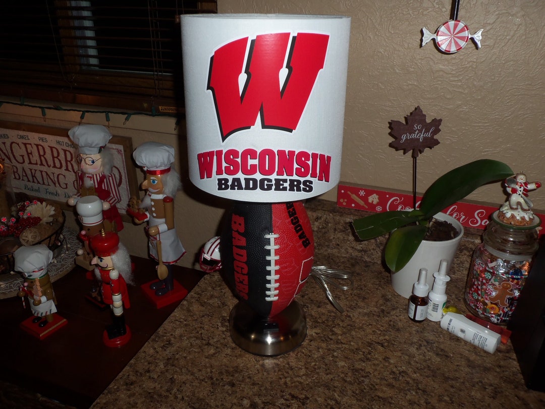 The Wisconsin Badgers Football Table Lamp - Etsy