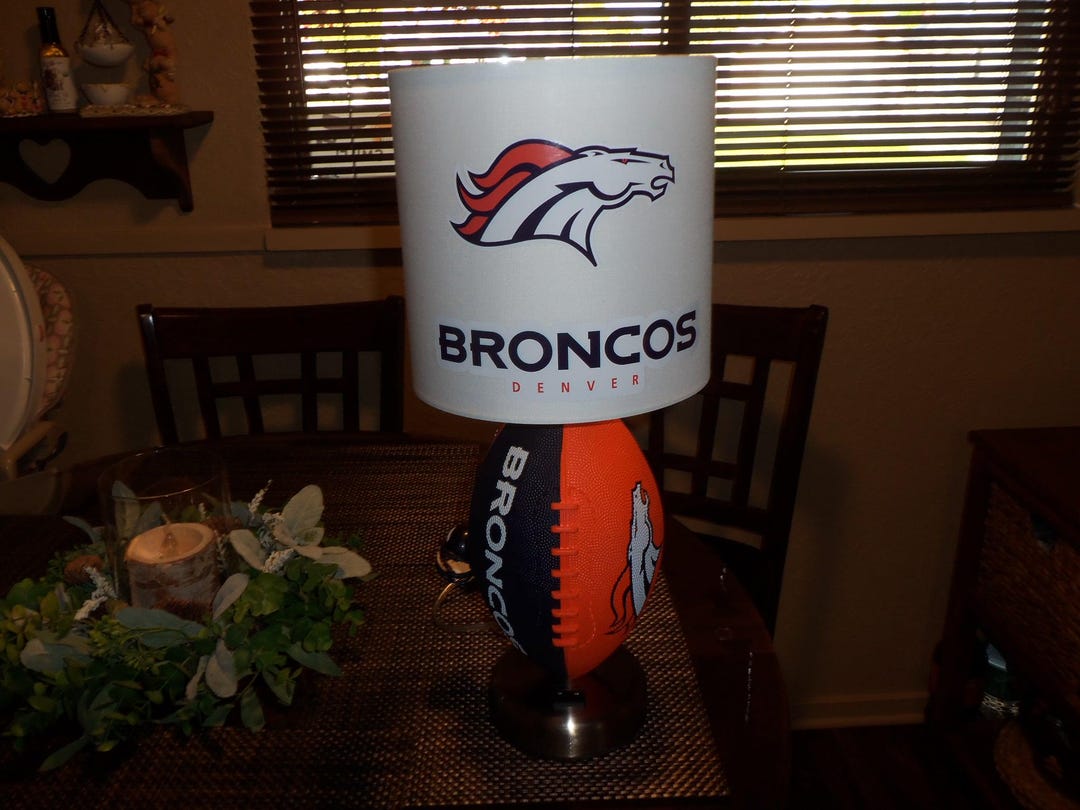Denver Broncos Football Table Lamp (handcrafted) - Etsy