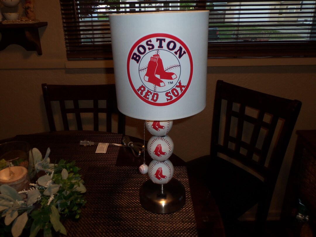 Boston Red Sox Baseball Table Lamp (handcrafted) - Etsy