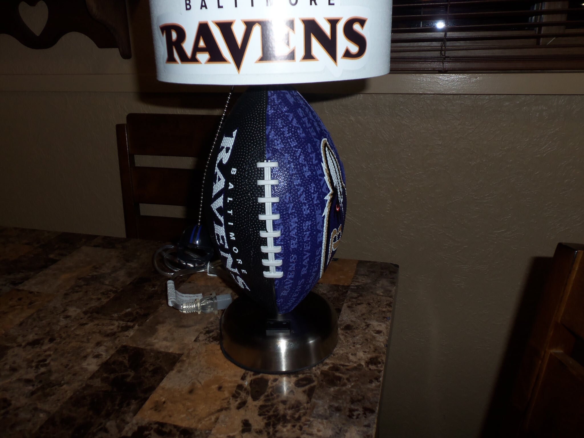 BALTIMORE RAVENS FOOTBALL Table Lamp (handcrafted) - Etsy