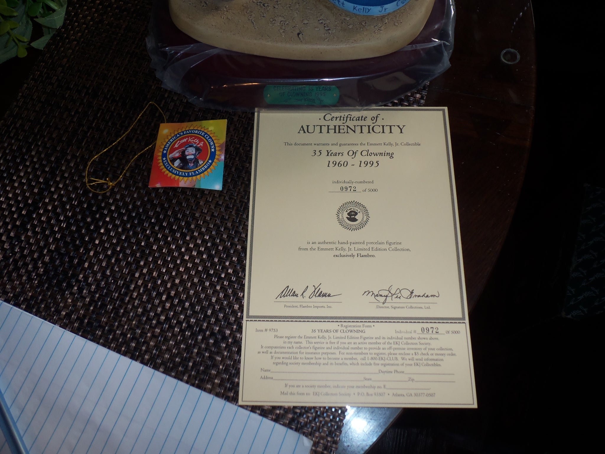 1995 Rare Emmett Kelly Jr (35 Years of Clowning) #9753 MIB With COA - Etsy