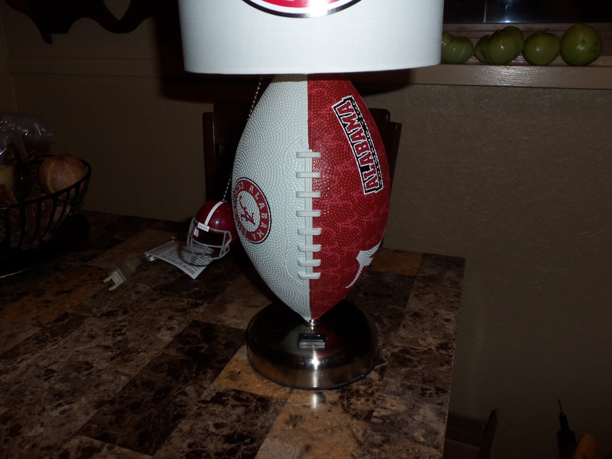 UNIVERSITY OF ALABAMA Football Table Lamp (handcrafted) - Etsy