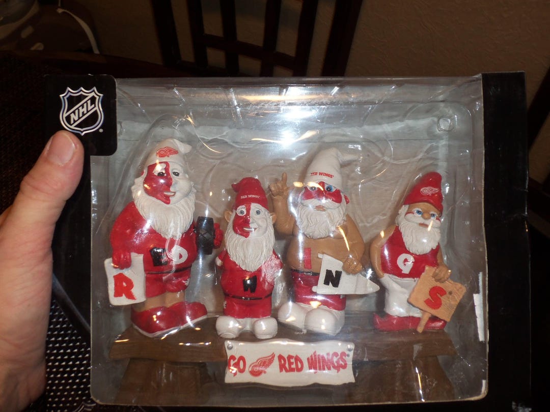 The Red Wings Gnome Bench by Forever Collectibles NIB - Etsy
