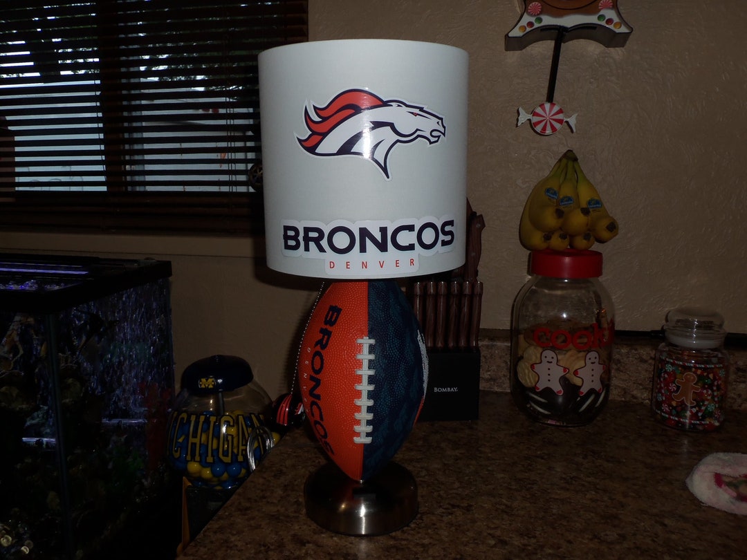 Denver Broncos Football Table Lamp handcrafted - Etsy