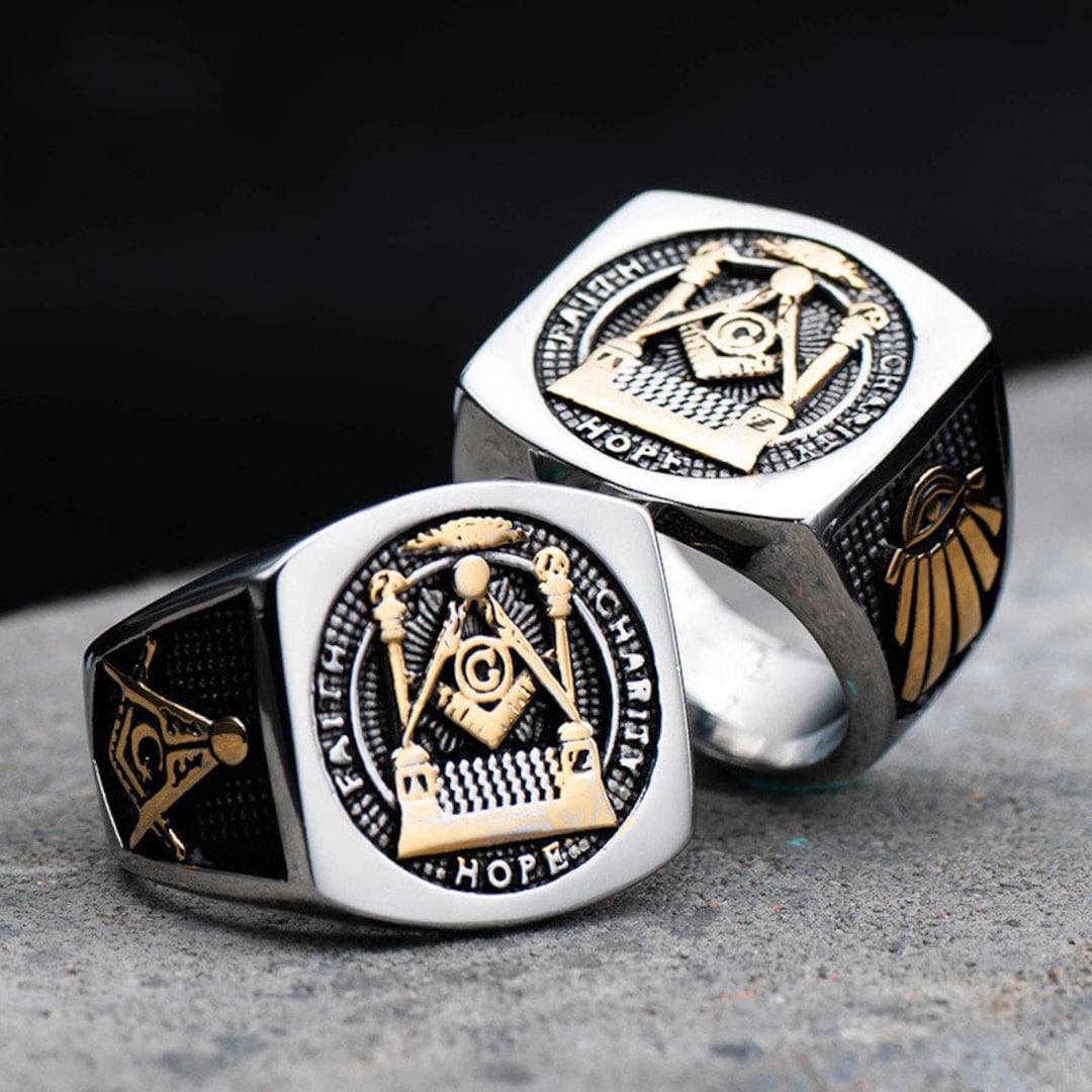 Personalized Masonic Ring for Men Gifts for Men Masonic Ring Ceremony ...