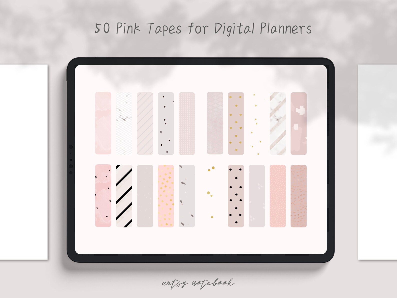 50 Pink Tapes for Digital Ipad Planner Digital Washi Tapes - Etsy
