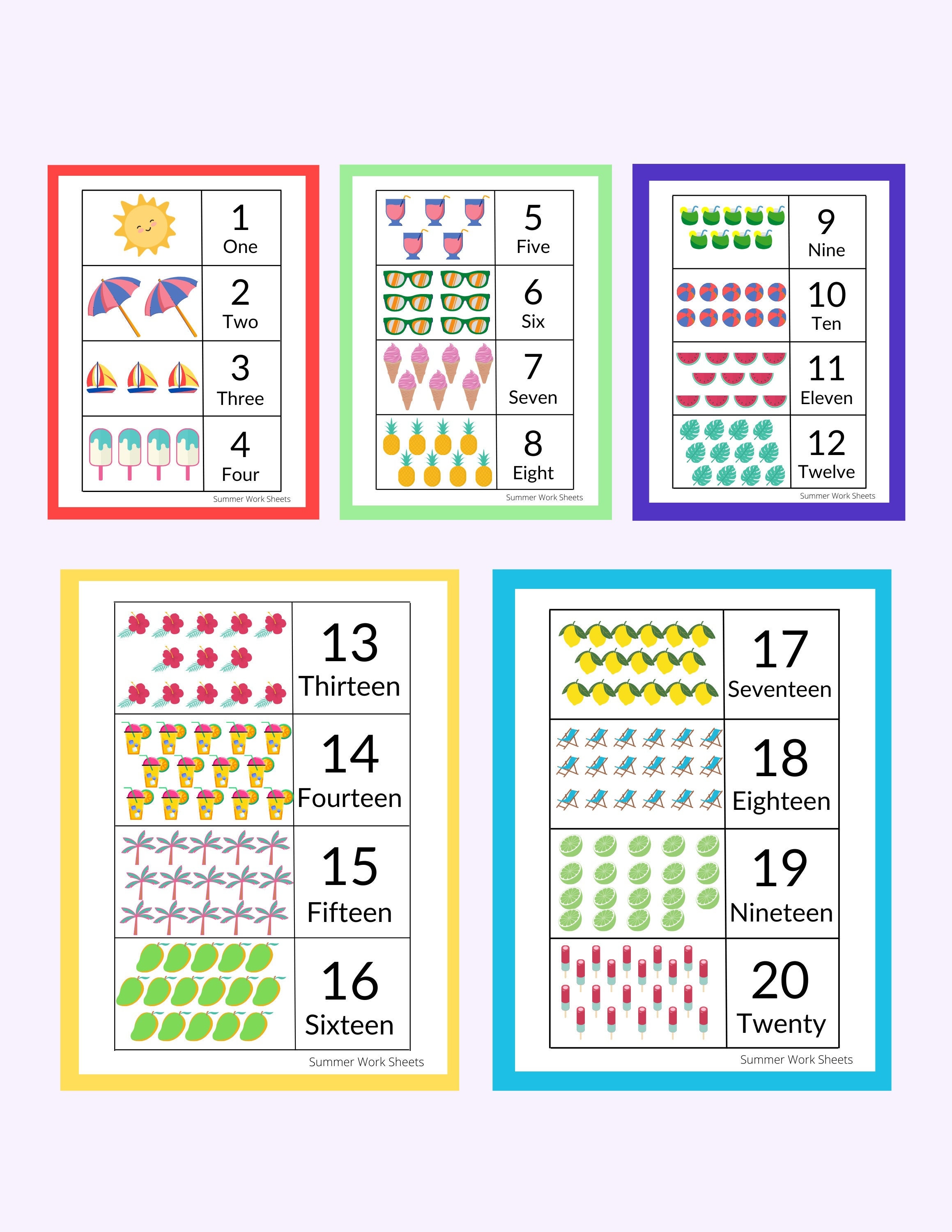 Math Counting 1-20 for Preschool Kindergarten Kids | Learn Numbers With ...