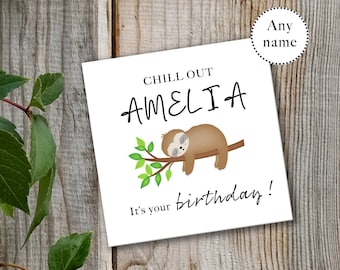 Chill Birthday Card - Etsy