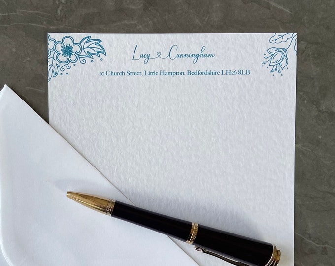 Personalised Writing Paper Set, Personalised Stationery, Customised ...