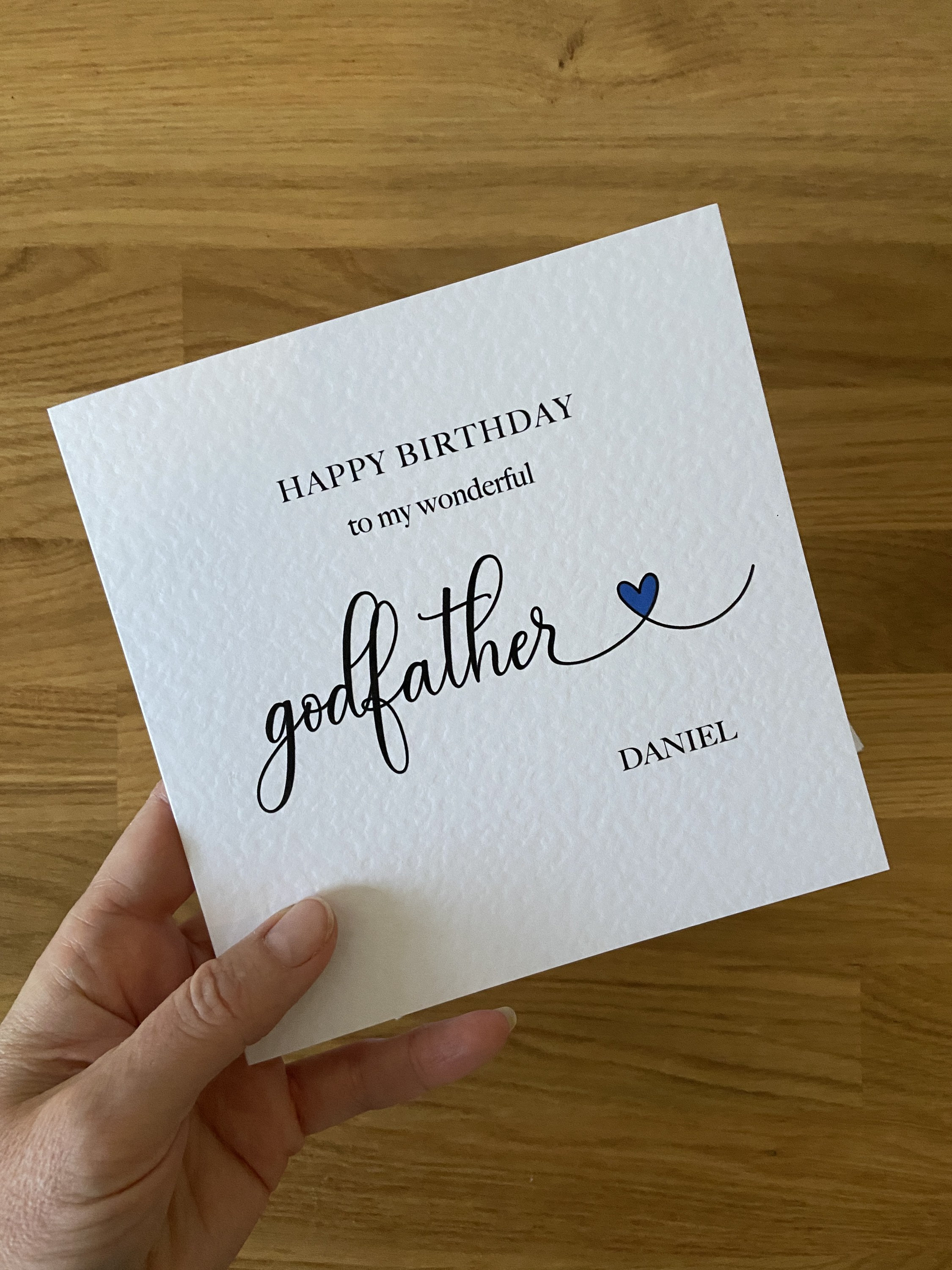 Personalised Godfather Birthday Card Customised Godfather - Etsy