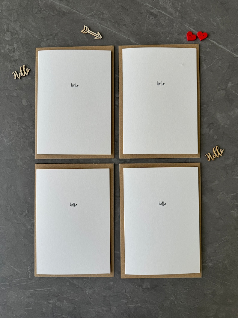 Minimalist Note Cards, Blank Cards, Small Card, Pack of Cards ...