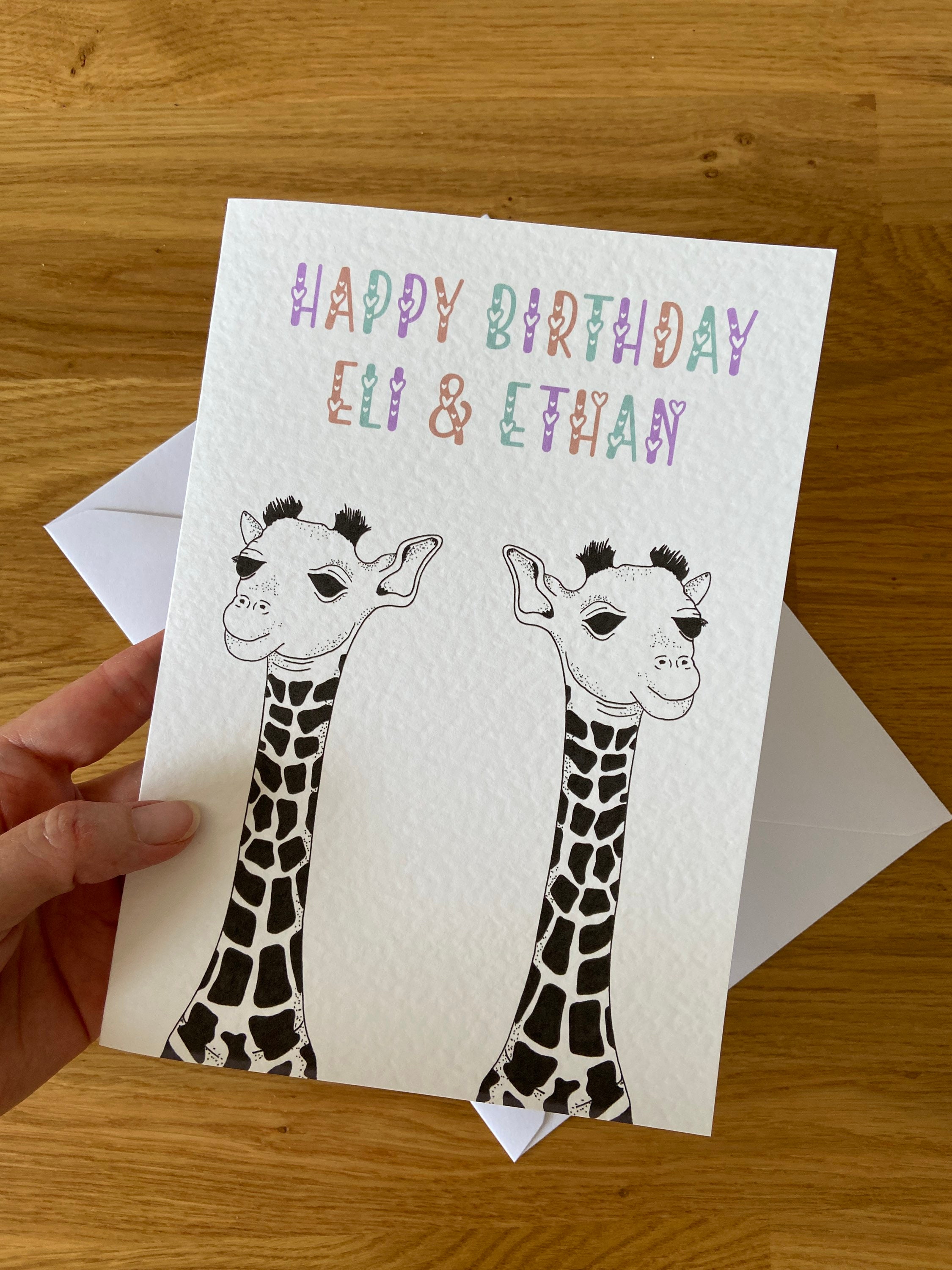Personalised Twins Birthday Card Baby Twins Birthday Card / - Etsy