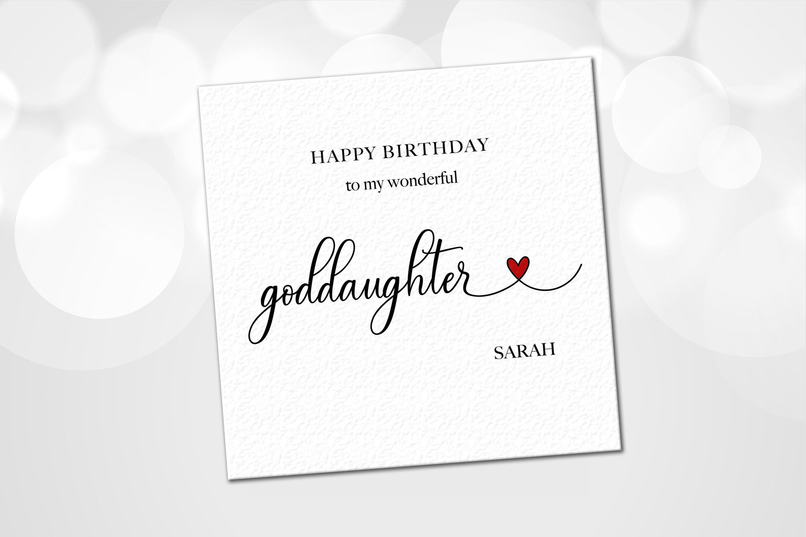 Personalised Goddaughter Birthday Card Customised Goddaughter - Etsy UK