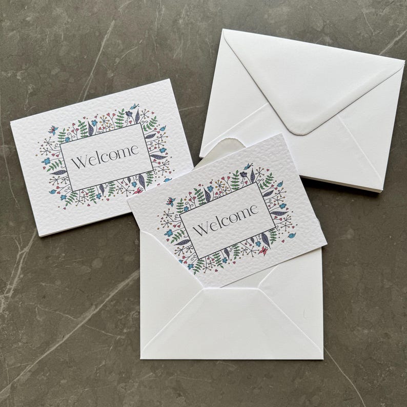 Welcome Cards for Bed and Breakfast, Airbnb Welcome, Rental Cottage ...