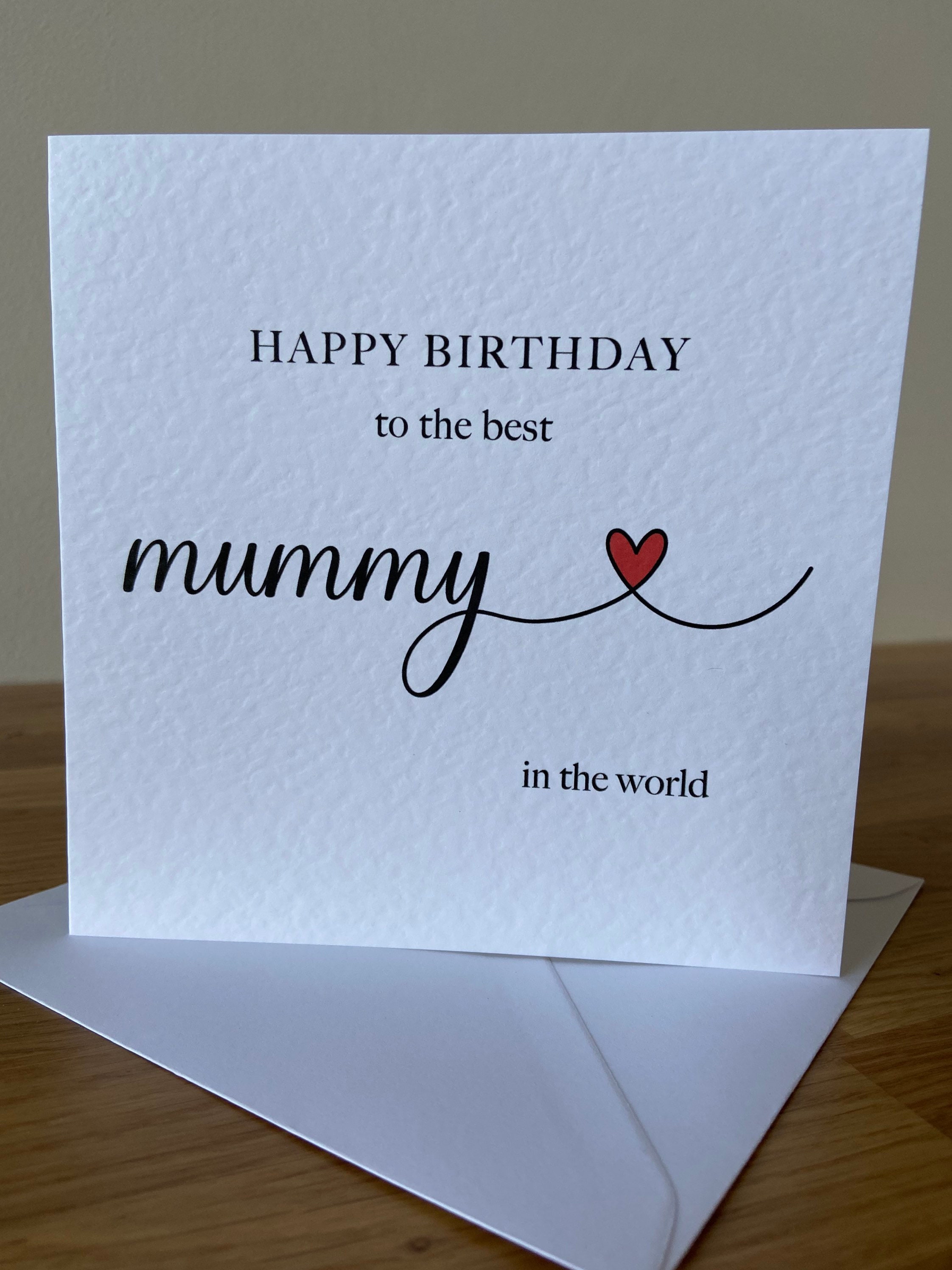 Mummy Birthday Card / Best Mummy Birthday card / From the Kids | Etsy